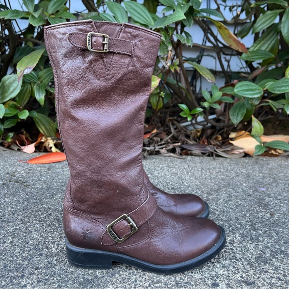 Frye | Shoes | Frye Veronica Slouch Western Boho Leather Riding Boots ...
